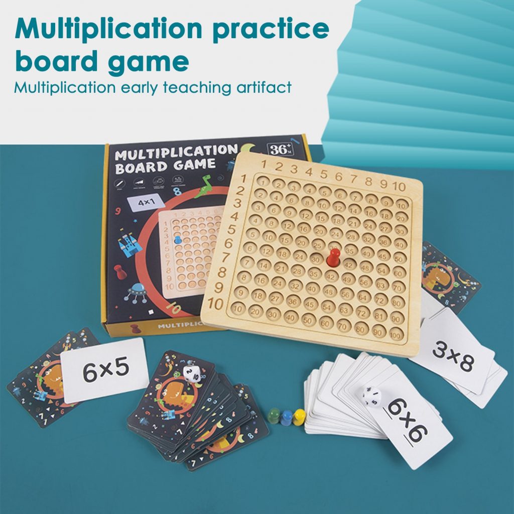Wooden Montessori Multiplication Board Game US AMERICA