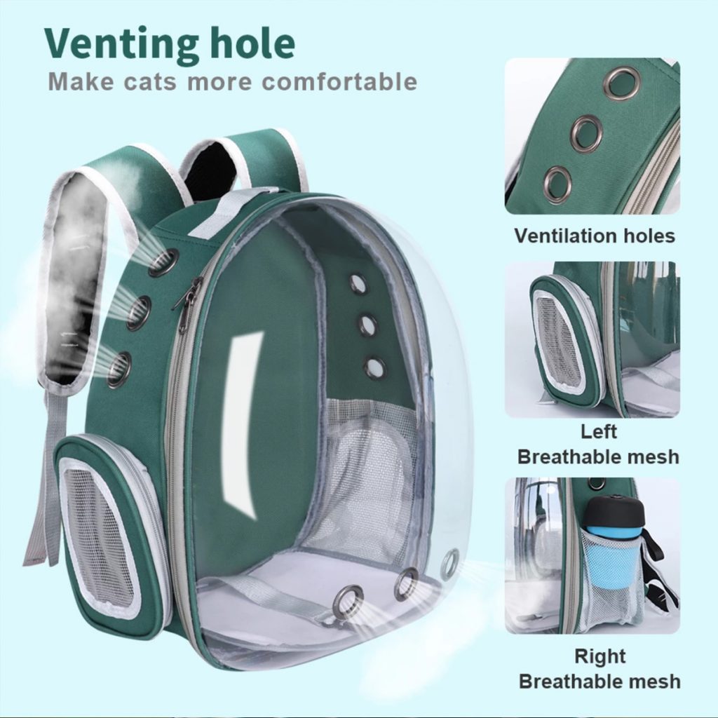 Bubble backpack for cats clear see, through cat carrier backpack