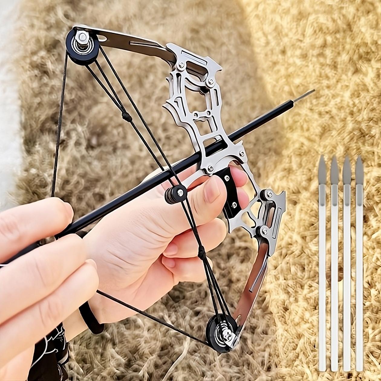 Cosnail Mini Bow and Arrow Set | Mini Stainless Steel Metal Compound ...