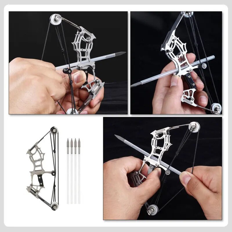 Cosnail Mini Bow and Arrow Set | Mini Stainless Steel Metal Compound ...