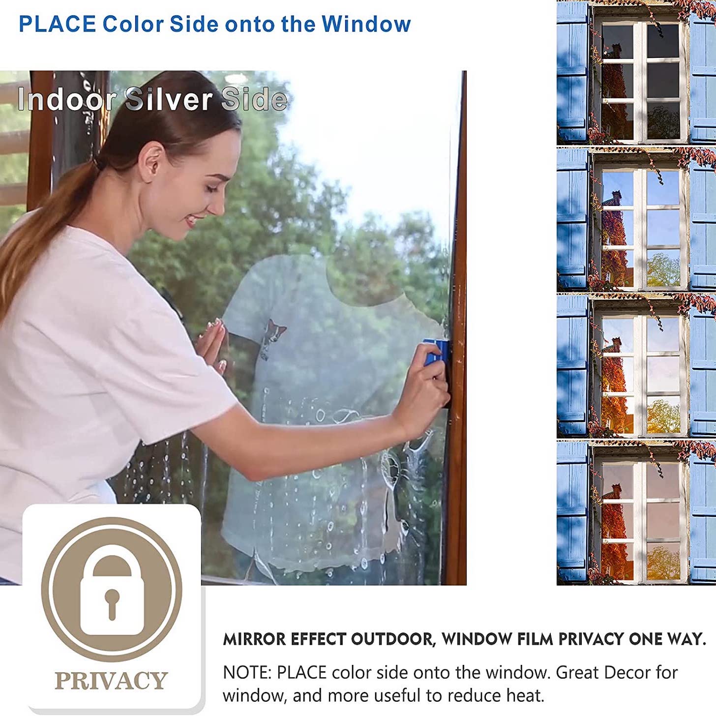 100% Privacy Window Film - USAMERICASHOP