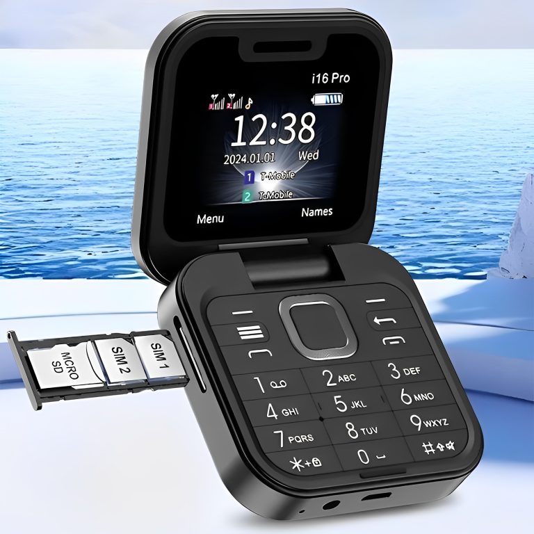 Mini Flip Mobile Phone 2 SIM Card Small Display Foldable Cell Phone ...